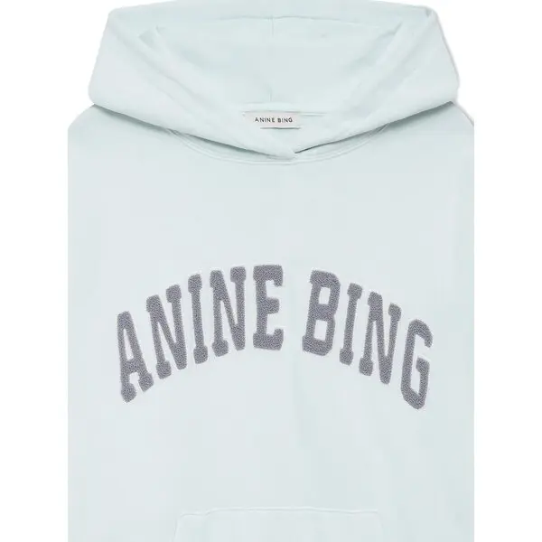ANINE BING Harvey Logo Hoodie - Spring Mint