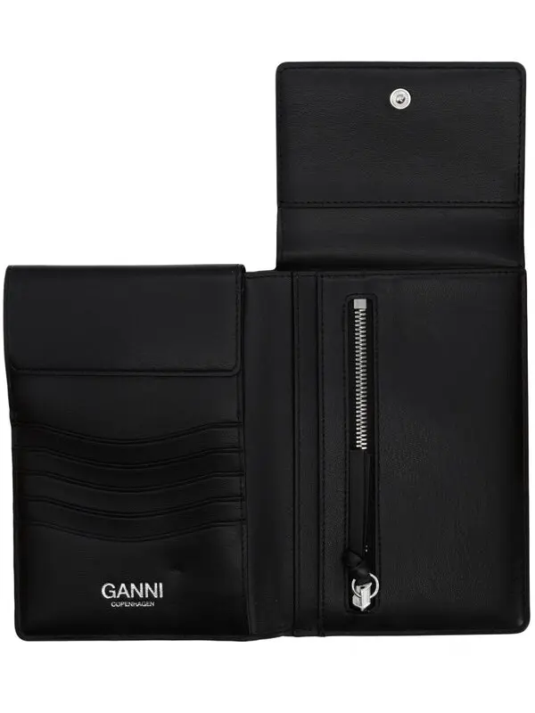 GANNI Dog Print Flap Wallets