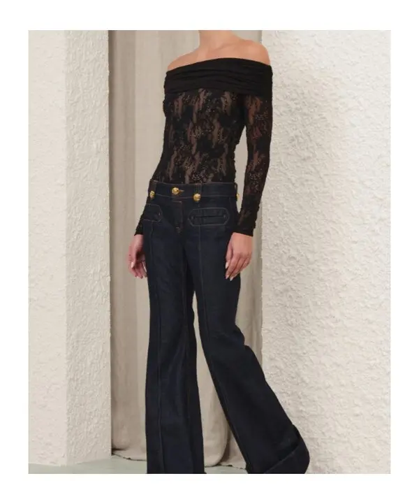 Zimmermann Rebellion Draped Bodysuit - Black
