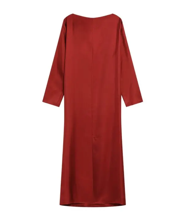 Loulou De Saison Zoya Draped Asymmetric Dress - Red