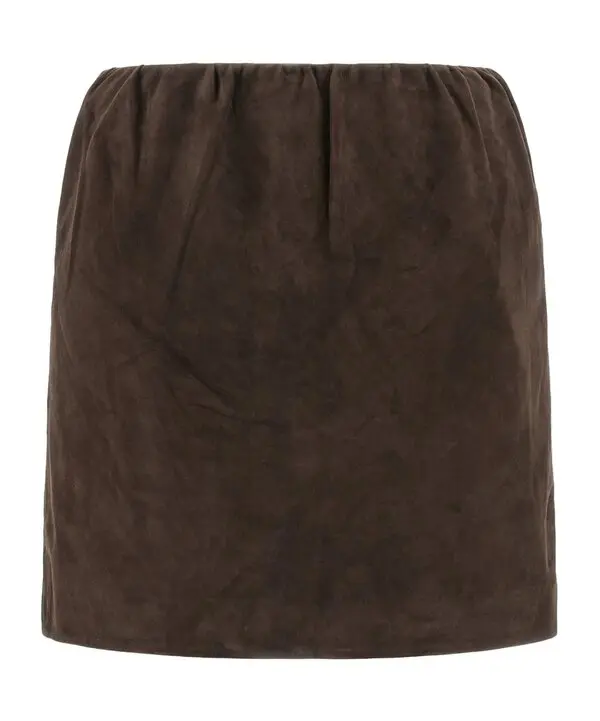 ROTATE BY BIRGER CHRISTENSEN Leather Mini Skirt - Black