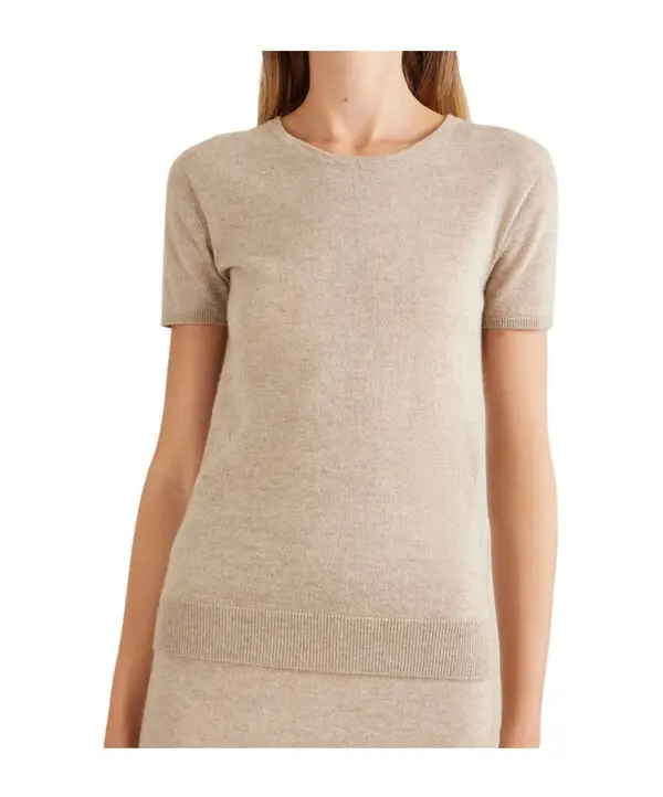 THE ROW Nova Cashmere T-shirt - Beige