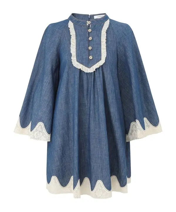Zimmermann Lace Trimmed Mini Dress