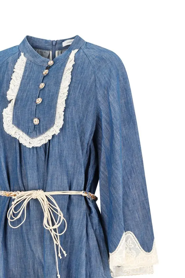 Zimmermann Lace Trimmed Mini Dress