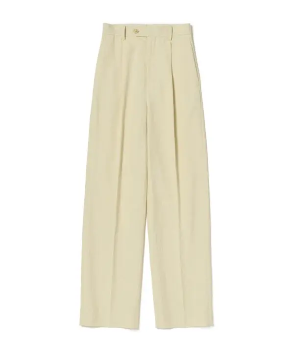 Auralee Wool Blend Belt Loop Casual Pants - Nude