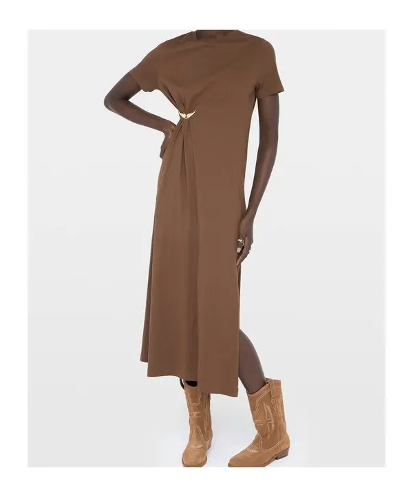 Zadig&Voltaire Short Sleeve Maxi Dress With Wing Embellishment