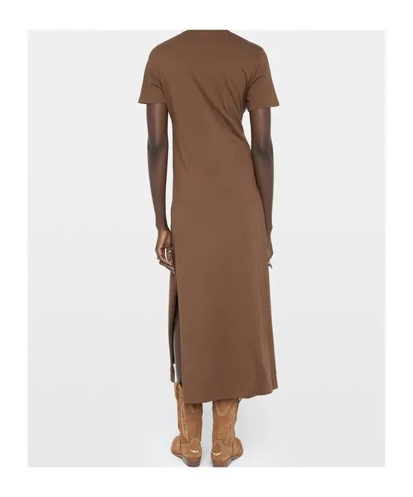 Zadig&Voltaire Short Sleeve Maxi Dress With Wing Embellishment