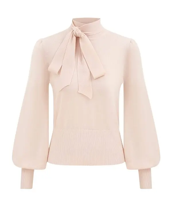 Zimmermann Pussy-bow Necktie Detailed Knitted Top
