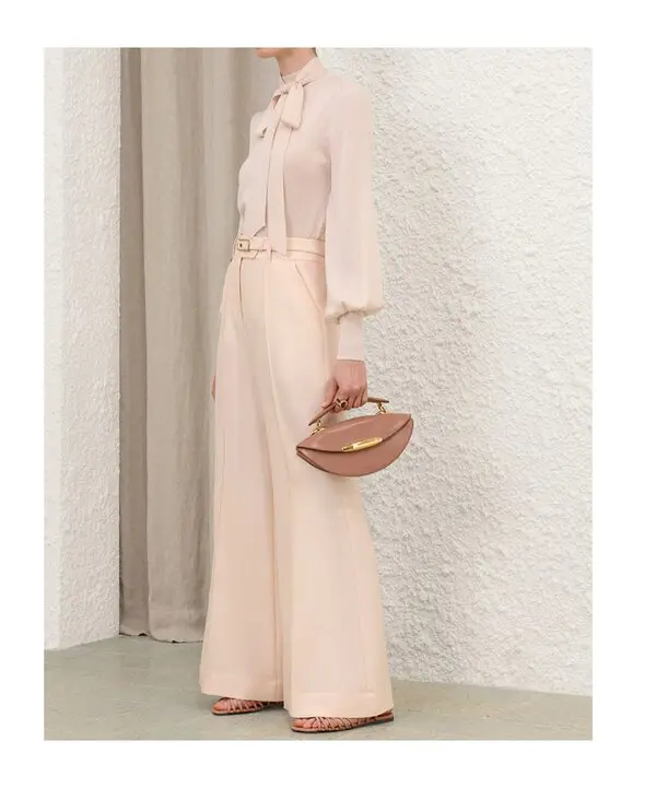 Zimmermann Pussy-bow Necktie Detailed Knitted Top