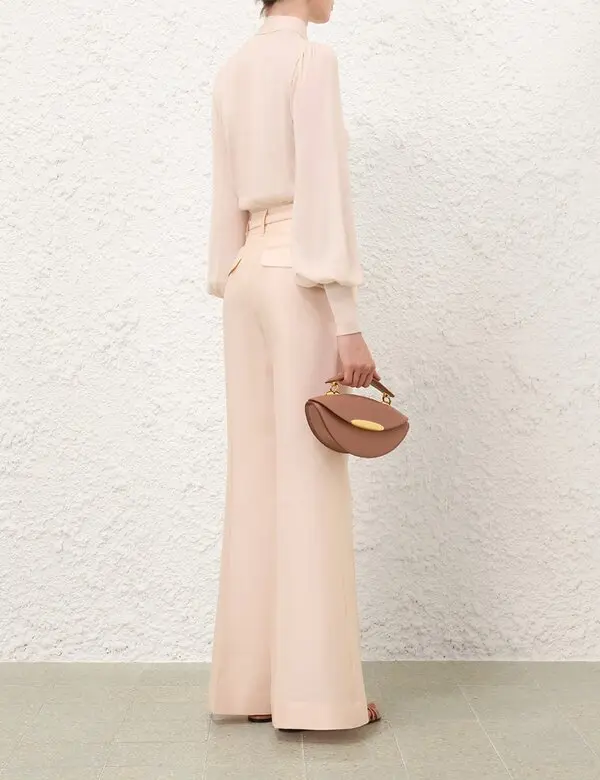 Zimmermann Pussy-bow Necktie Detailed Knitted Top
