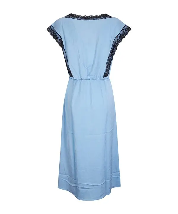 Baum Und Pferdgarten Sleeveless Lace-trim V-neck Dress