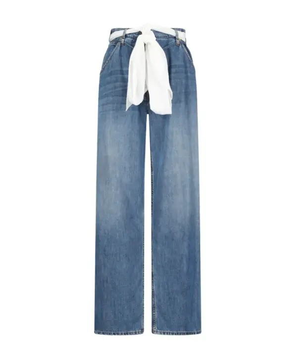 DARKPARK Belted Wide-leg Jeans - Blue