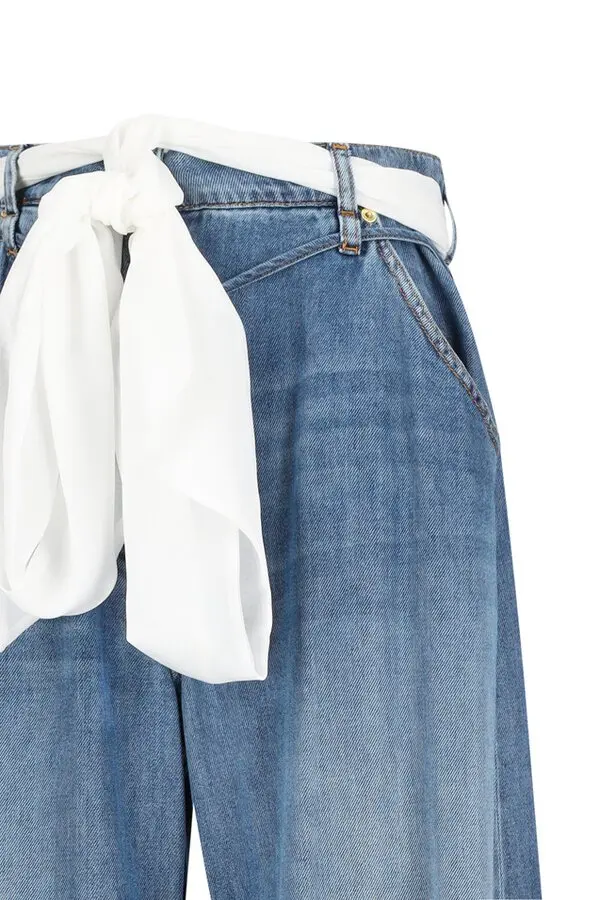 DARKPARK Belted Wide-leg Jeans