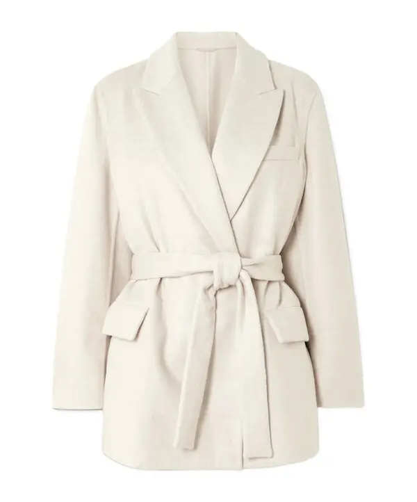 Brunello Cucinelli Long-sleeved Suit Jacket With Belt