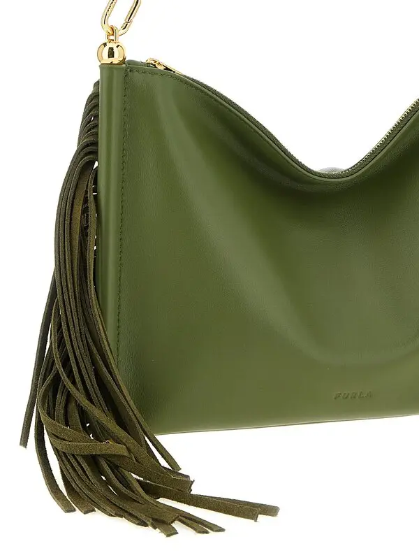 Furla Sfera Soft Mini Shoulder Bag With Fringes