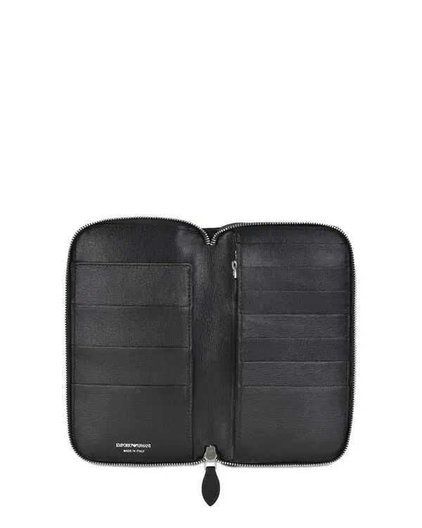 Emporio Armani Logo Detail Zip Around Wallet