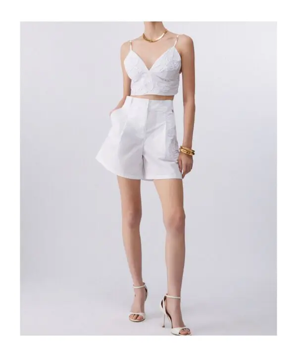 Liu Jo Embroidered Poplin Shorts