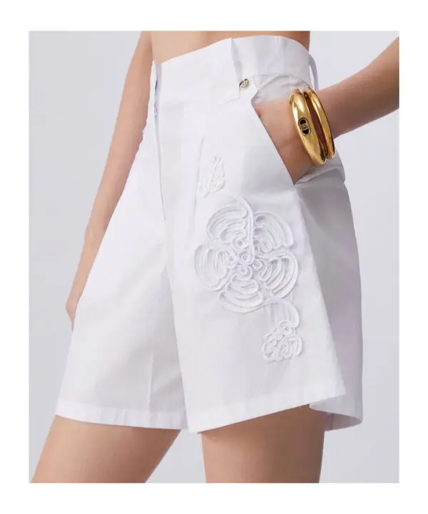 Liu Jo Embroidered Poplin Shorts