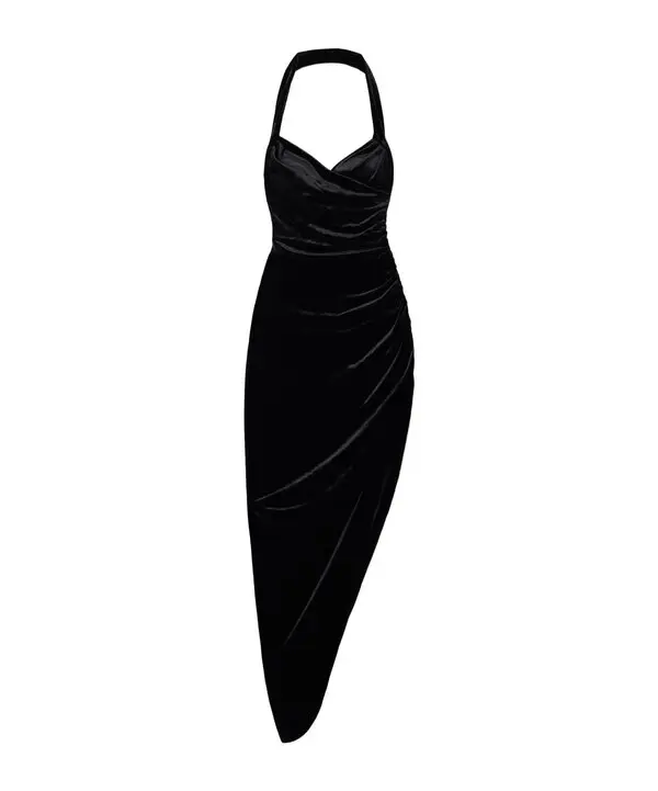 Norma Kamali Cayla Side Drape Gown