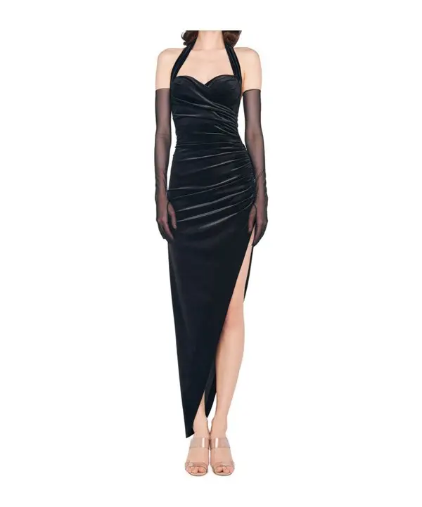 Norma Kamali Cayla Side Drape Gown