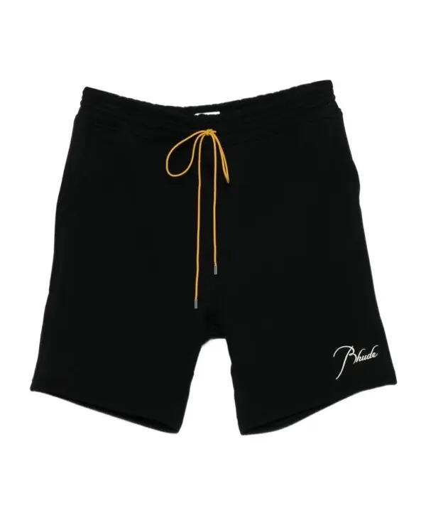 Rhude Classique Embroidered Shorts - Black