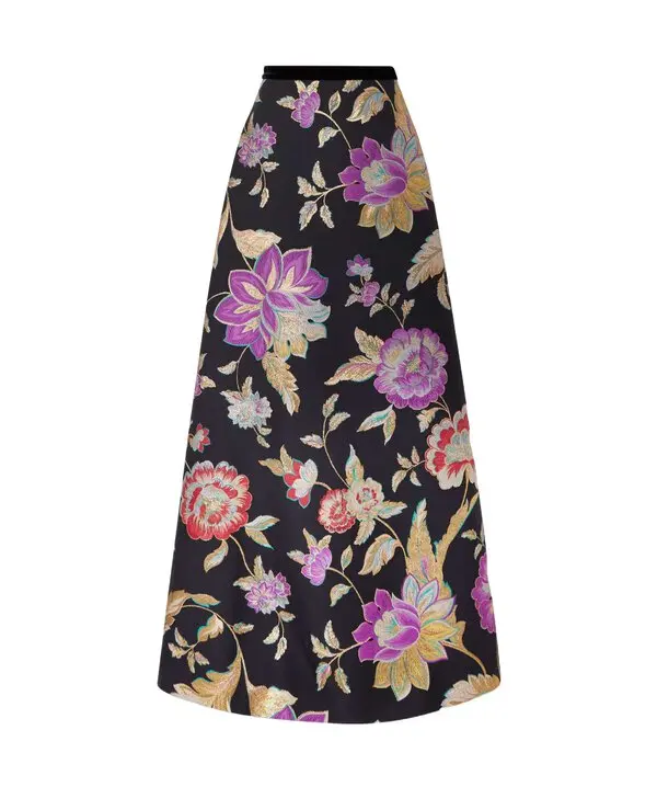 Valentino Garavani Floral Pattern Midi Skirt