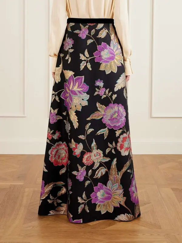 Valentino Garavani Floral Pattern Midi Skirt