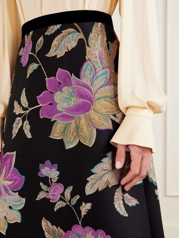 Valentino Garavani Floral Pattern Midi Skirt