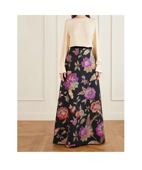 Valentino Garavani Floral Pattern Midi Skirt