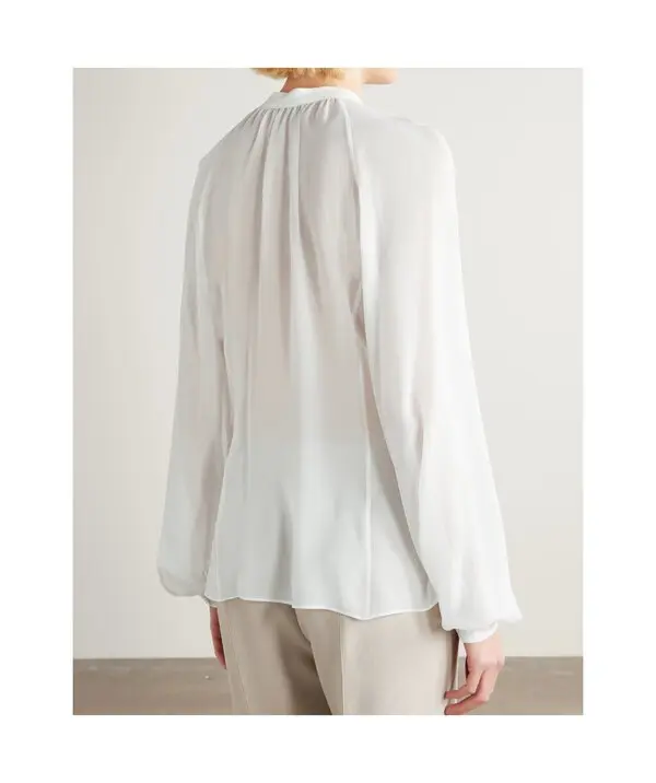Gabriela Hearst Gian Silk Chiffon Blouse