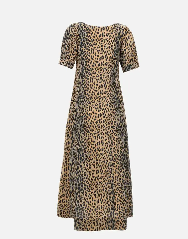 Rixo Kathleen Leopard Print Midi Dress - Multicolor