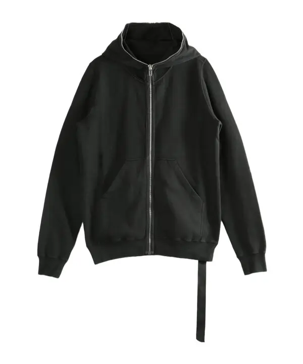 Rick Owens Full Zip Hooded Sweatshirt - Black