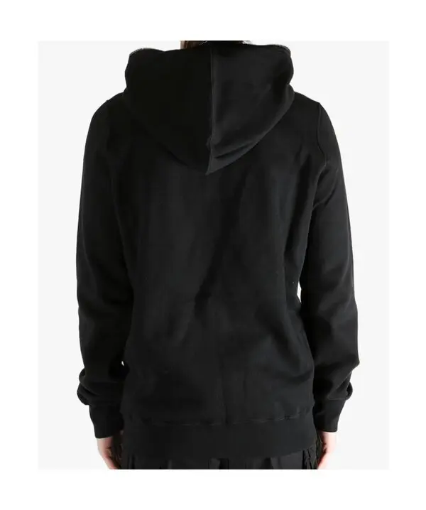 Rick Owens Full Zip Hooded Sweatshirt - Black