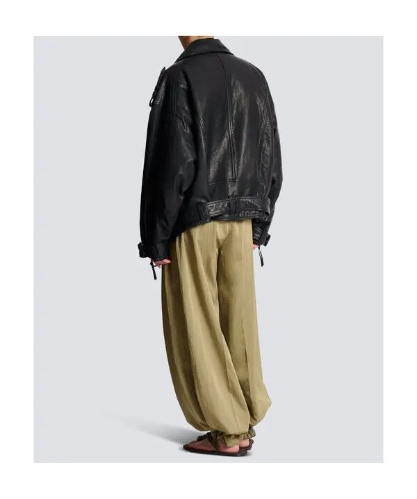 Balmain Leather Biker Jacket