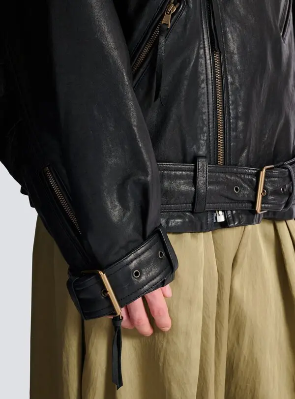 Balmain Leather Biker Jacket