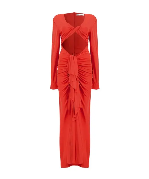 Christopher Esber Vivenda Ruched Cut-out Maxi Dress