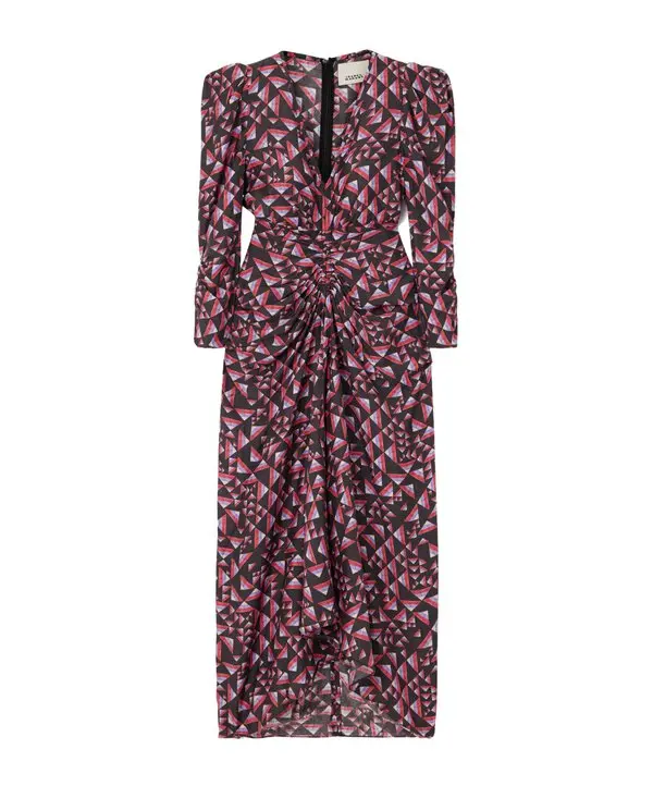Isabel Marant Étoile Geometric Print Puff Sleeve Dress