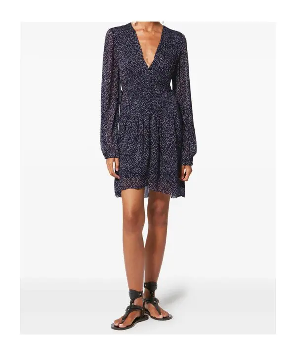 Isabel Marant Étoile Polka Dot V-neck Long Sleeve Dress
