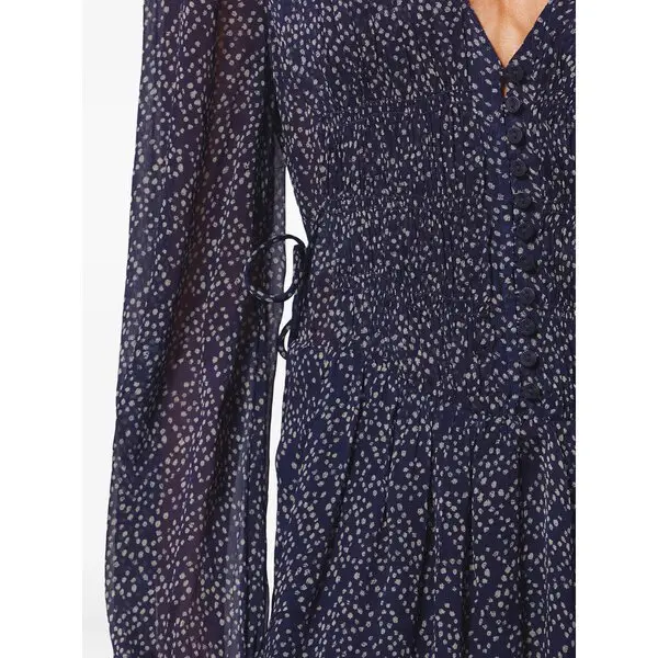 Isabel Marant Étoile Polka Dot V-neck Long Sleeve Dress