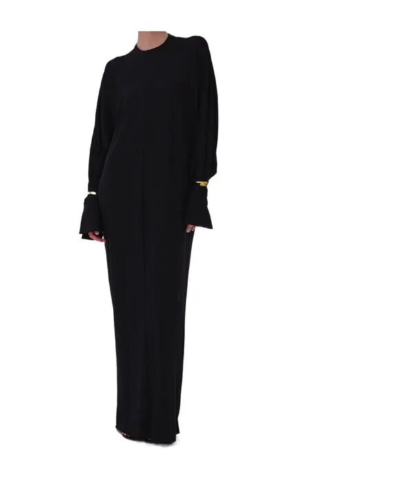 DARKPARK Frida Cuff Round Neck Maxi Dress - Black