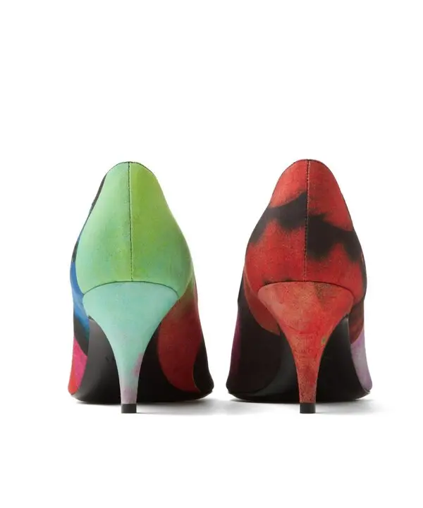 Versace Tina Printed Pointed Toe Pumps - Multi-color