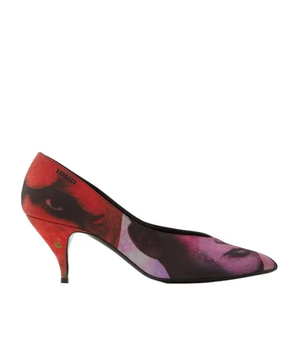 Versace Tina Printed Pointed Toe Pumps
