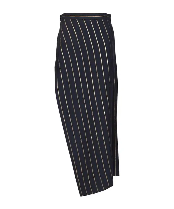 VIVIENNE WESTWOOD Infinity Asymmetric Midi Skirt With Striped Pattern And Irregular Hem