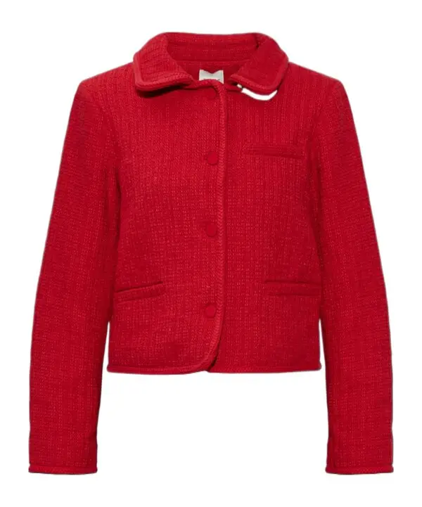 Posse Collared Long-sleeved Jacket - Red