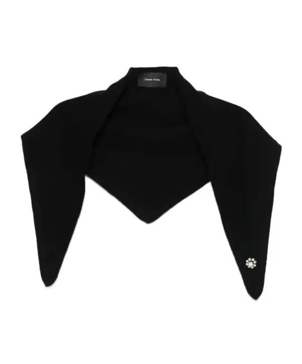 Simone Rocha Embellished Neckerchief - Black