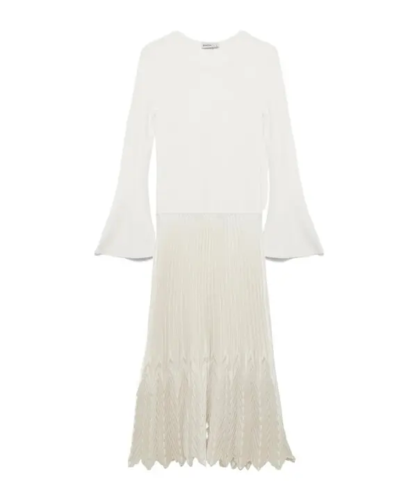 Simkhai Damoni Pleated Midi Dress
