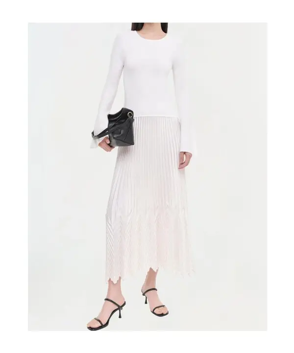 Simkhai Damoni Pleated Midi Dress