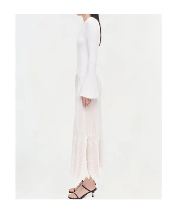 Simkhai Damoni Pleated Midi Dress