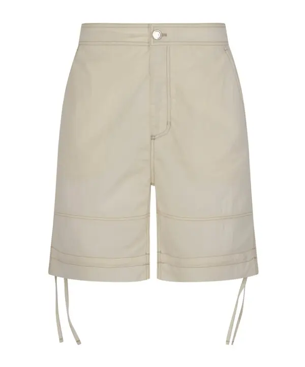 AMI Paris Strap Detailed Shorts - Nude