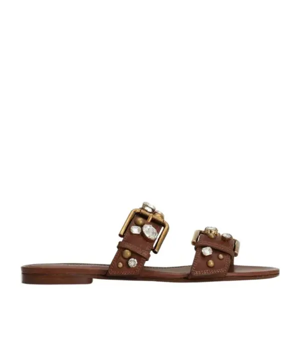 Dolce & Gabbana Embellished Flat Slippers - Multi-color